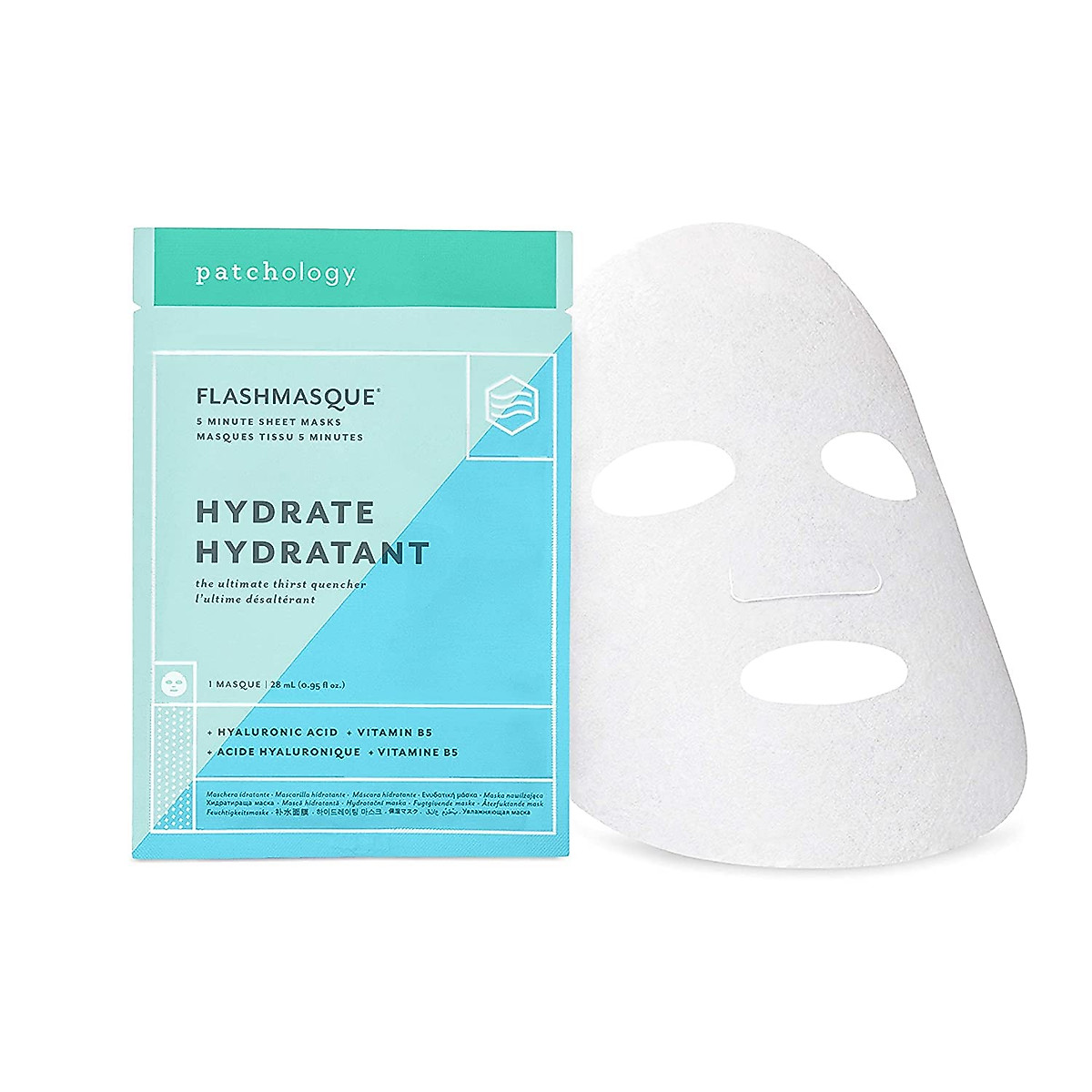 Patchology Perfect Weekend Facial Sheet Mask - Potent Hyaluronic Acid & Firming Formula - Intense Moisturizing & Hydration for Men & Women - Ultimate Skin Revitalizing Face Sheets, 3 count