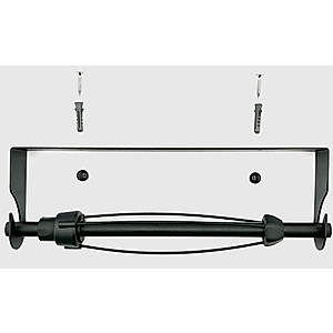 2024 Upgraded Paper Towel Holder - Extra Long Arms for Any Size Paper - Made of Ultra-Strong Steel - Wall/Under Cabinet Mountable with Adhesive or Screw Installation - Durable Black Materials