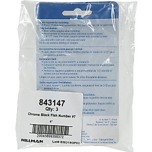 Distinctions 843147 Black Flush-Mount 4-Inch House Number 7