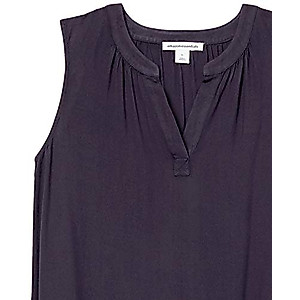Amazon Essentials Women's Sleeveless Woven Shift Dress, Navy, XX-Large