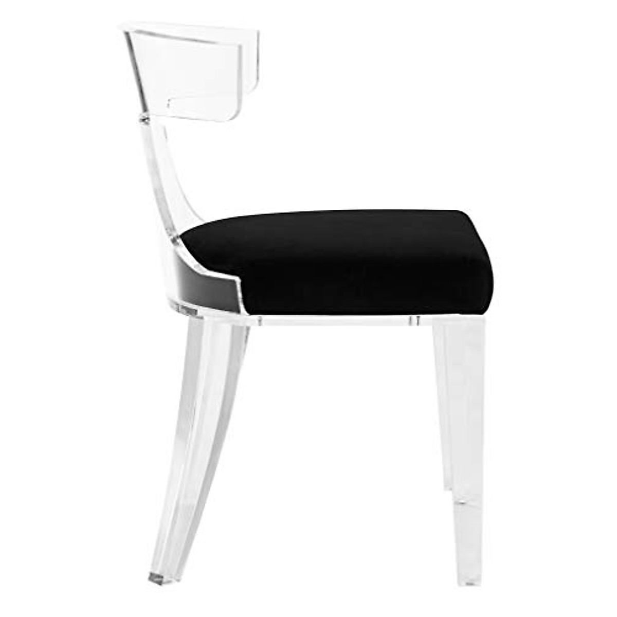 Safavieh Couture Home Rhys Black Velvet and Clear Acrylic Dining Chair