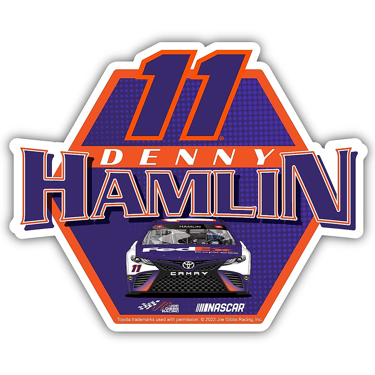 Nascar # 11 Denny Hamlin 4-Inch Vinyl Decal Sticker