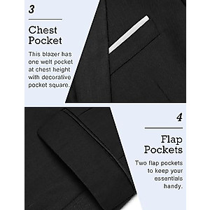 COOFANDY Men's Slim Fit Casual Blazers Lightweight Sport Coats One Button Suit Jackets Black