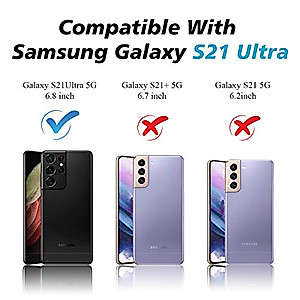 CloudValley for Samsung Galaxy S21 Ultra Case with Camera Cover, Full-Body Protective & Slim Fit, Camera Protection Case Only for Samsung Galaxy S21 Ultra 5G 6.8 inch (2021 Release), Black