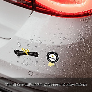 31 Picees 2023 Graduation Car Decorations, Black and Gold Congrats Grad Magnetic Decorations Parade, Congrats Grad Graduation Party Decor,Refrigerator Decal Stickers Garage Door Theme Party Supplies