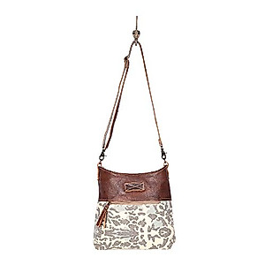 Myra Bags Naïve Canvas, leather & Rug Shoulder Bag S-1917
