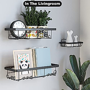 Shower Caddy Bathroom Organizer, Self Adhesive Shower Shelves with Soap Holder, Wall Mount Bathroom Shelf Storage, Bathroom Essential Accessories (Black 4 pack)
