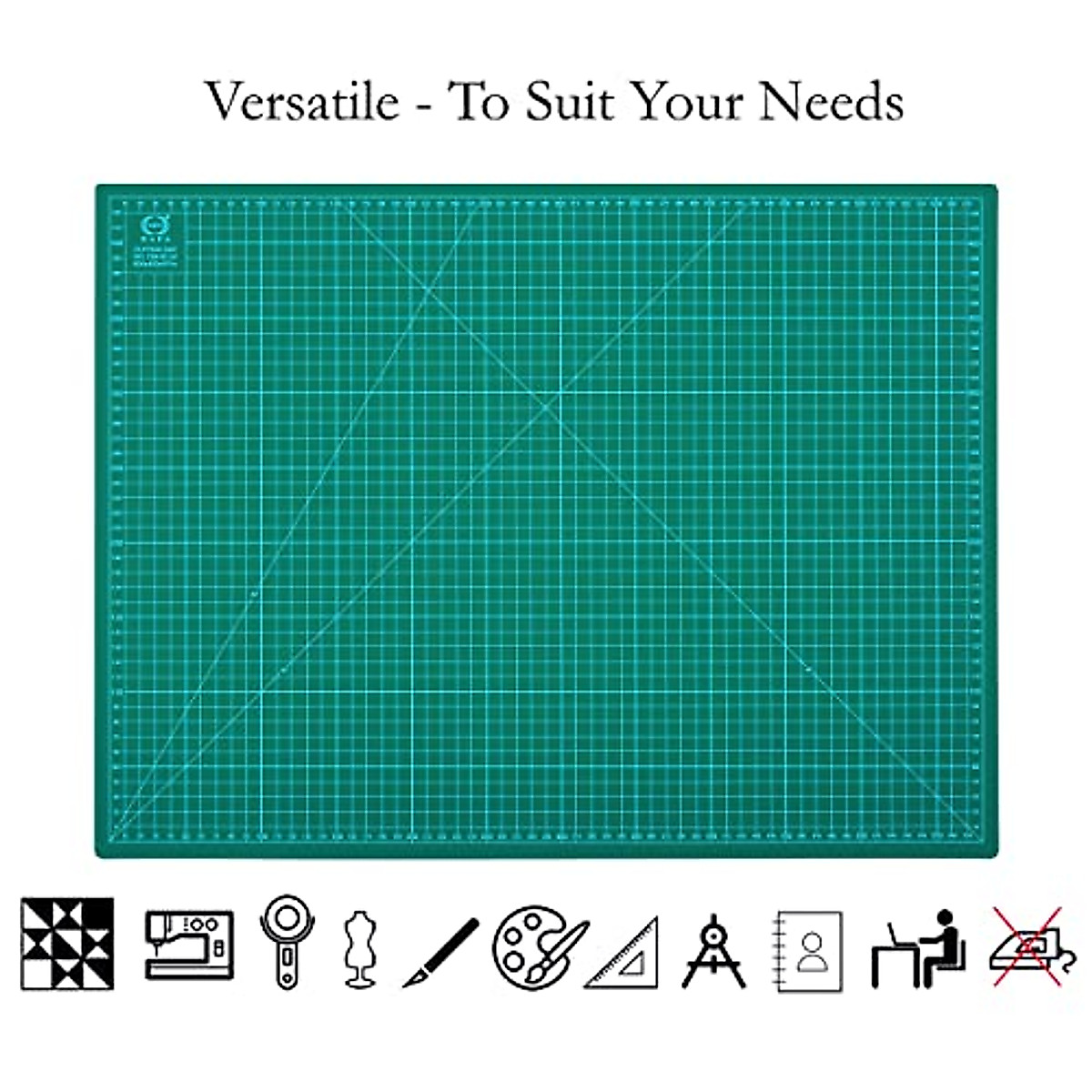 DAFA Professional 24" x 18" Self-Healing, Double-Sided Cutting Mat, Rotary Blade Compatible, (36x24), (24x18), (18x12), (12x9) Sizes, for Sewing, Quilting, Arts & Crafts