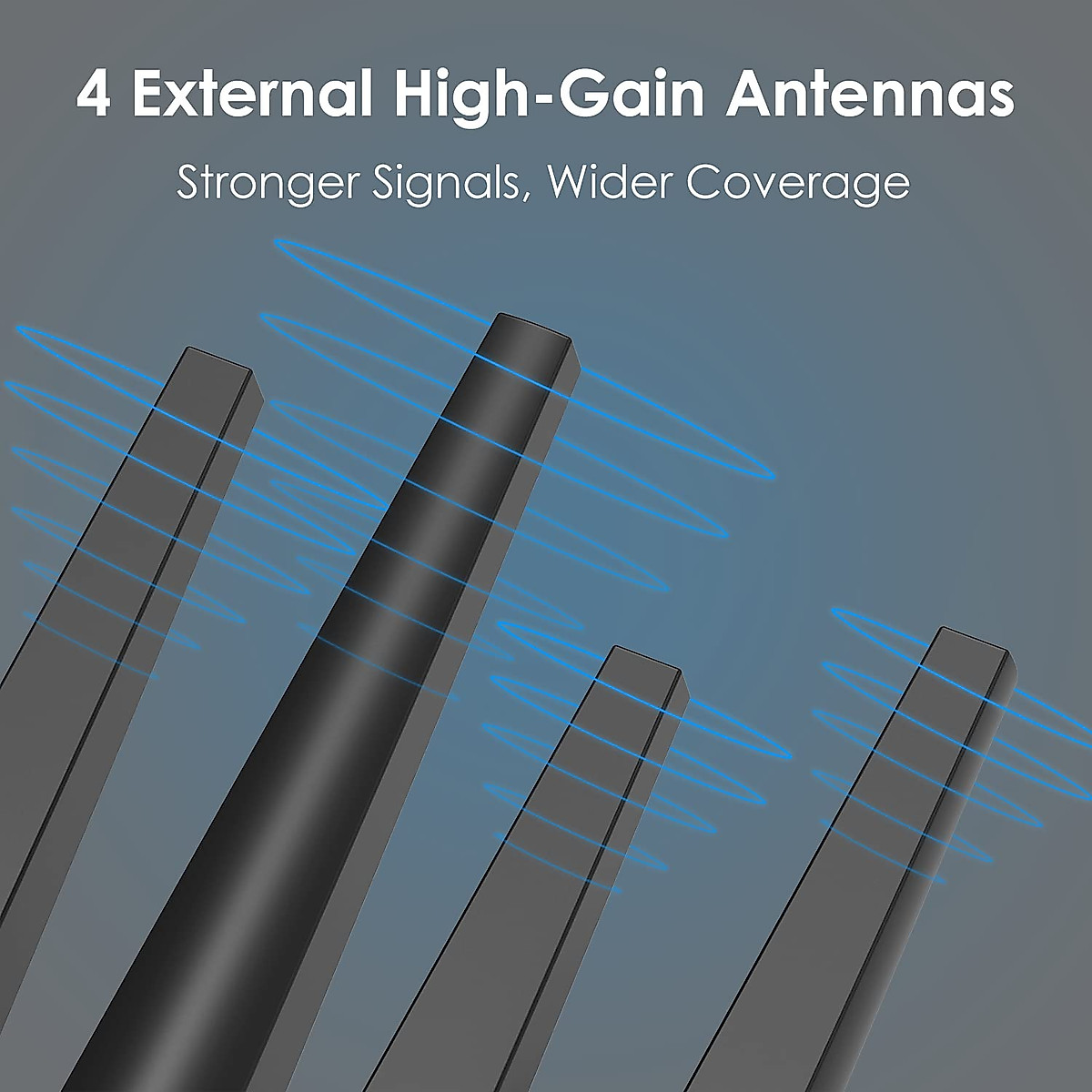WAVLINK AC1900 USB WiFi Adapter, Dual Band USB 3.0 WiFi Antenna 2.4GHz/5GHz with Magnetic Base for Desktop Laptop PC - Support Windows 11/10/8.1/8/7/XP/Vista, Mac OS 10.7-10.15
