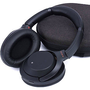 Replacement Ear Pads Cushions Compatible with Sony WH-1000XM3, Earpads for WH 1000XM3 Headphones, Soft High Protein Leather, Superior Noise Isolation Memory Foam(Black)