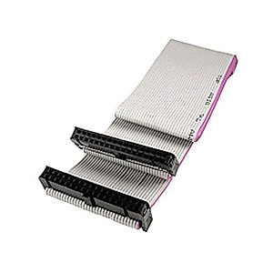 New Internal Floppy Disk Drive (White) 1.44 MB 3.5-inch Floppy Disk Drive with Bundle 18 inch Dual Drive Ultra ATA IDE Hard Drive Cable - IDE/EIDE Cable - UDMA 66/100-40 pin