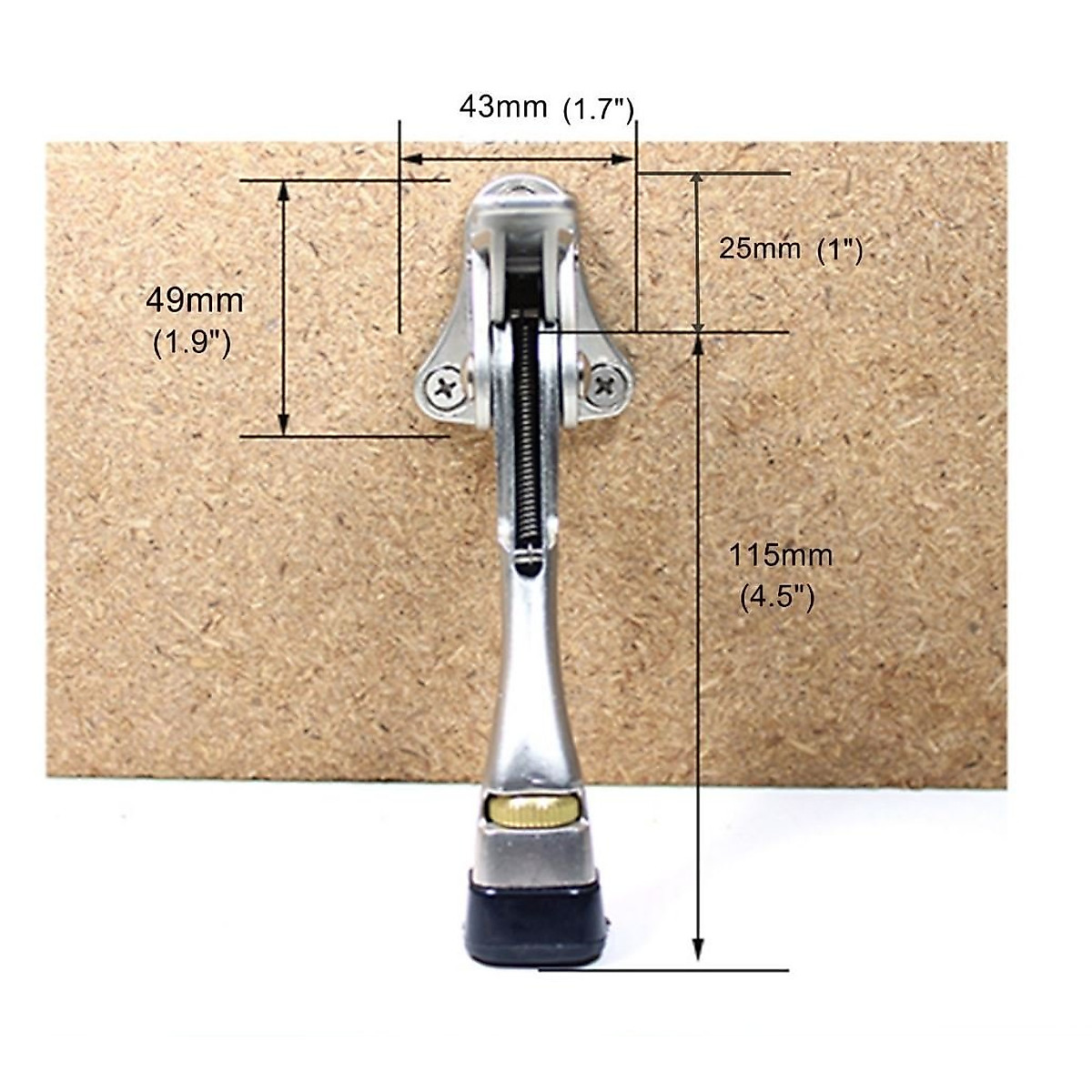 Everyday 2 Packs Kick Down Door Stop Door Stopper with One Touch Adjustable Height and Rubber Tip 4 Inches, Door Stops