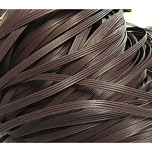 CTK Brown Flat Synthetic Rattan Repair Materials, Plastic Rattan Wicker Repair Tools, Wicker Garden Furniture Repair, Used for Weaving and Repairing Chairs, Tables, Storage Baskets (Coffee Purple)