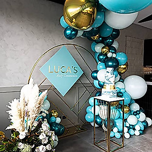 Beaumode DIY Dark Teal and Tiffany Balloon Garland for Birthday Communion Baby Shower Bridal Shower Balloon Arch Graduation Party Backdrop Decoration (Tiffany and Teal)