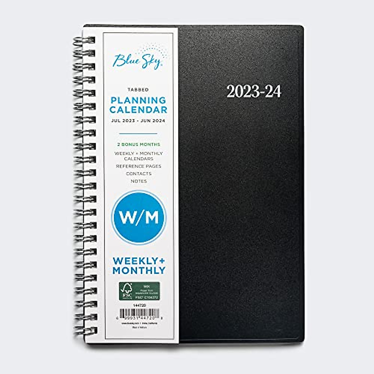 Blue Sky 2023-2024 Academic Year Weekly and Monthly Planner, 5" x 8", Flexible Cover, Wirebound, Enterprise (144720)