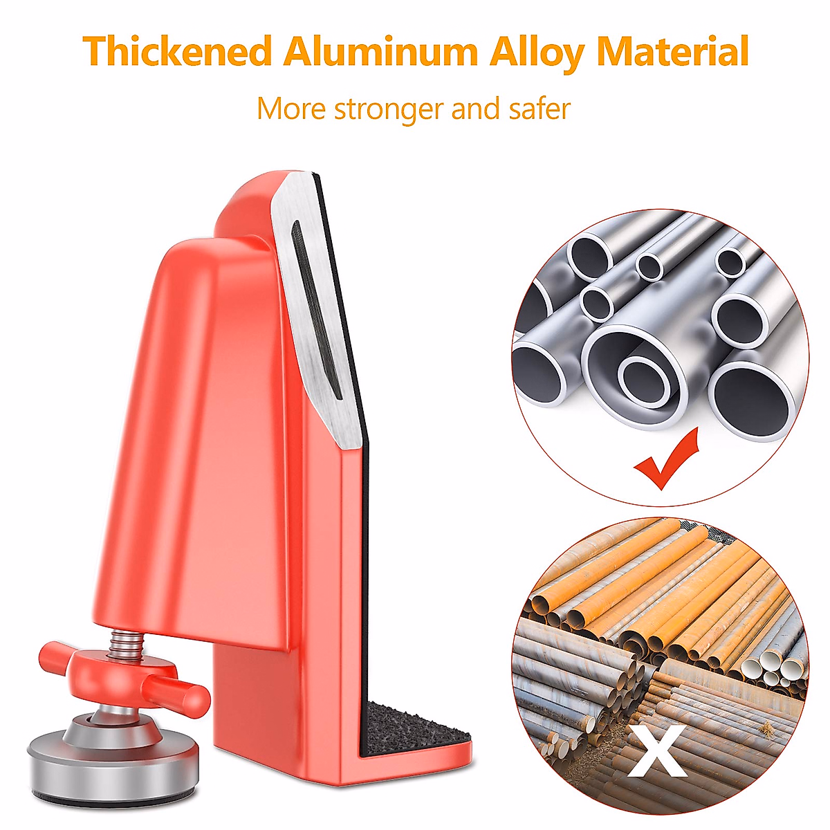 Door Stoppers Security - Portable Door Jammer for Travel Security Anti Theft, Apartment Hotel Door Lock - Protection for Homeowner and Children, Lockdown Device for Women Safety Self Defense (Red)