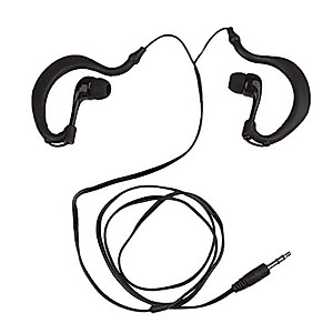 GZCRDZ Waterproof Sports Wired Earbud Earphone 3.5mm in Ear Hook Stereo Headphone for Swimming Diving Headset MP3 MP4 Player Cell Phone (Black)