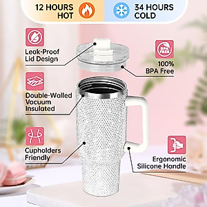 Rivocoda Taylor Gifts Merch, 40 oz Tumbler with Handle and Straw Lid, Leakproof Insulated Tumbler for Music Lovers, Friendship Birthday Gifts for Girls