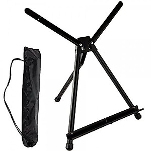 SoHo Urban Artist Black Aluminum Tabletop Easel Stand, Portable Easel for Display, Painting Canvas and More, Set of 1