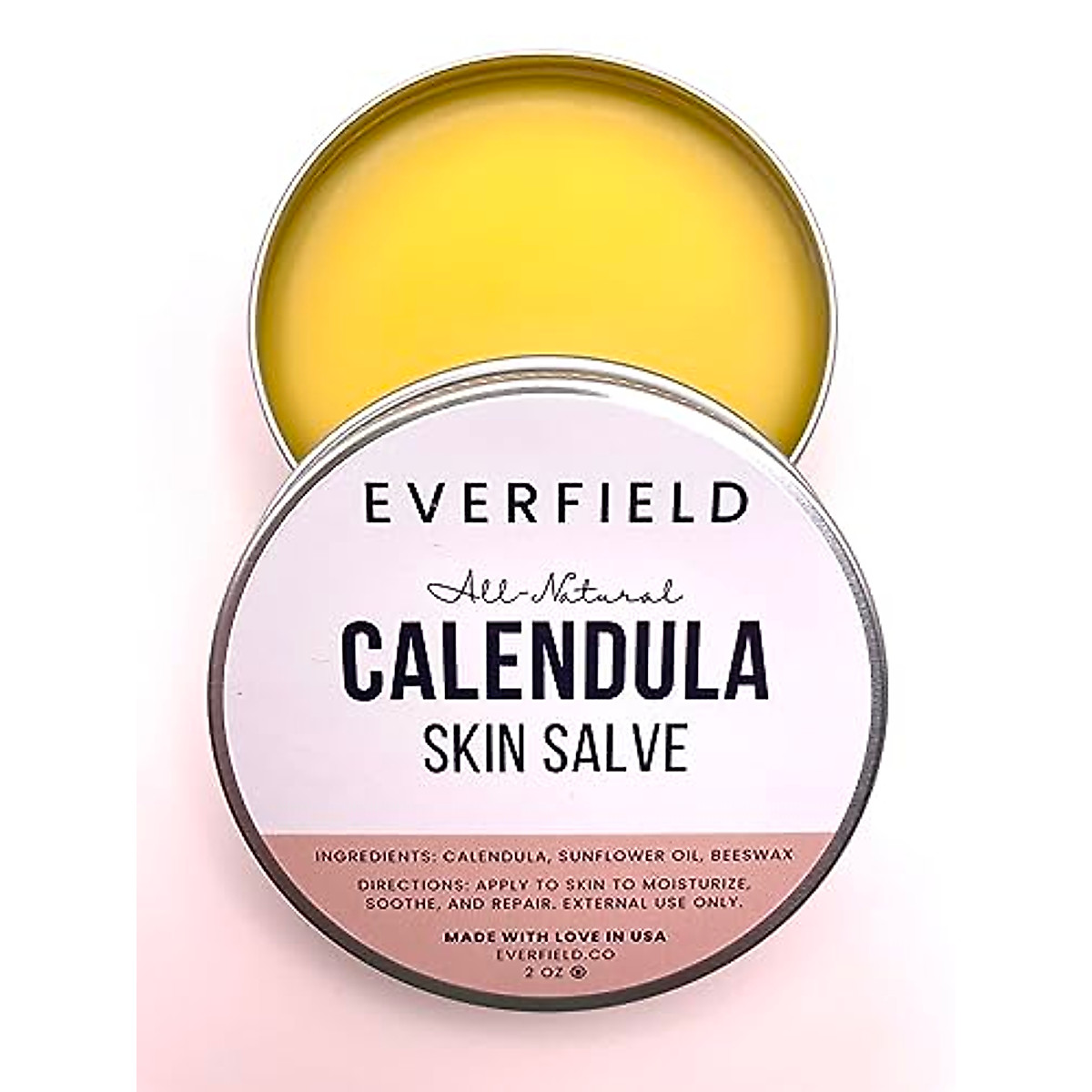 All Purpose Skin Salve by Everfield, For Dry Skin and Hand Relief, Soothing Calendula Herbal Balm (2 oz)