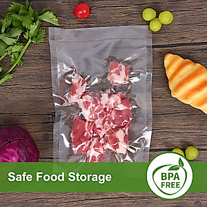 Moretoes 200pcs Vacuum Sealer Bags, Food Saver Bags Quart 8" x 12", BPA Free, Pre-cut Commercial Grade Vac Bags for Food Storage, Meal Prep or Sous Vide