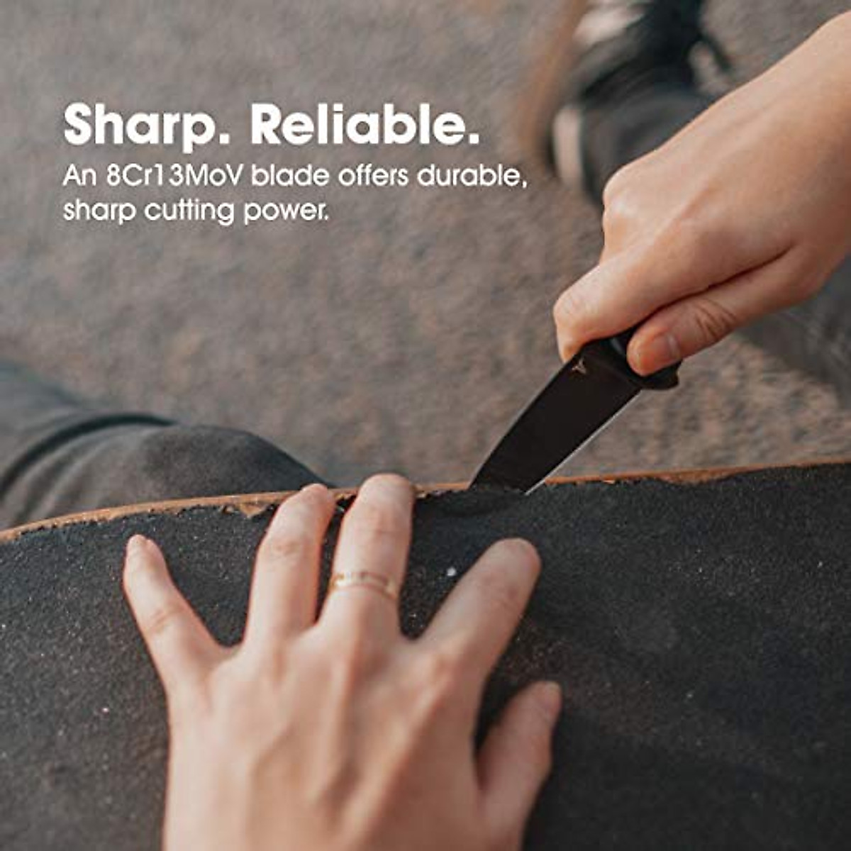 TRUE Ball Bearing Flipper Knife Sharp and Reliable Flipper Pocket Knife with 3" Drop Point Blade, Black, One Size