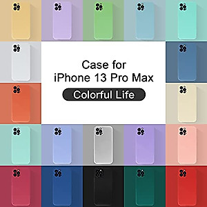 KPKHDI Phone 13 Pro Max Case - Matte Silicone, Stain Resistant, Full Body Protection, Anti-Scratch, Shockproof, 6.7 inch (Antique White)