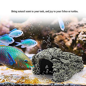 DAUERHAFT Fish Hiding Cave,Aquarium Turtles Reptile Basking Hide Habitats Decoration Ornament for Aquanrium Fish Tanks,Four Sizes(S)