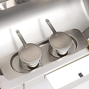 HONHPD Gold Roll Top Chafing Dish Buffet Set, 9 Quart Rectangular Stainless Steel Chafer, Buffet Servers and Warmers Set Warming Tray for Wedding, Parties, Banquet, Catering Events