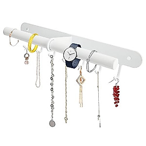 Haosuny White Coat Hooks for Doors - Wall Coat Rack with Hooks, Wall Mounted Coat Rack (01)