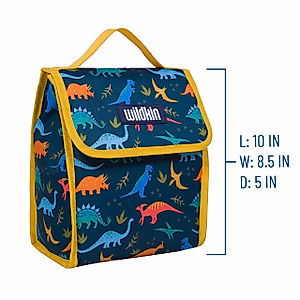 Wildkin 12 Inch Backpack Bundle with Insulated Lunch Bag (Jurassic Dinosaurs)
