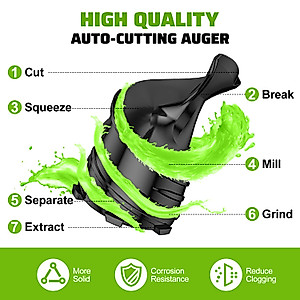 Cold Press Juicer, 400w Slow Juicer Machines with 5.4" Wide Feed Chute, Masticating Juicer with High Juice Yield for Whole Vegetables & Fruits