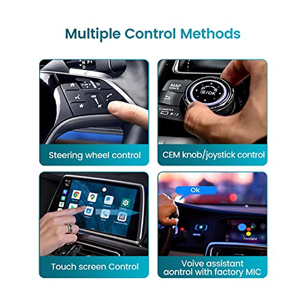 MekedeTech Wireless Carplay Adapter,Built-in HDMI Magic Box Carplay, 4+64G Android 10 Multimedia Video Box for OEM Wired CarPlay Cars Model Year After 2016 Support Netflix,Android Auto