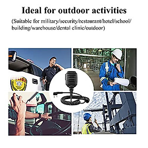 Retevis IP54 Waterproof 2 Pin Walkie Talkie Speaker Microphone Compatible with Retevis RT22 RT21 RT68 H-777 RT22S RB29 RT86 RT-5R RT19 RT27 Baofeng BF-F8HP UV-5R Arcshell AR-5 Two Way Radio(4 Pack)