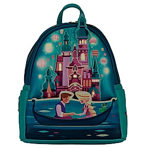 Loungefly Disney Tangled Princess Castle Womens Double Strap Shoulder Bag Purse