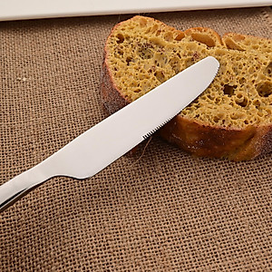 Snplowum 20-piece Silver Cutlery Set, 18/10 Stianless Steel Silverware Heavy Duty Tableware Set Include Dinner Knife/Fork/Spoon, Service For 4, Mirror Polish