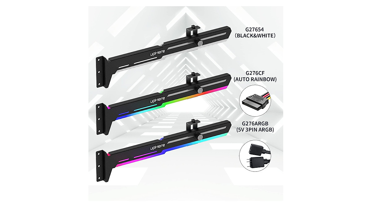 upHere 5V ARGB GPU Brace - Adjustable GPU Support