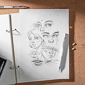 Nicpro 0.5 mm Mechanical Pencils Set with Case, 3 Metal Artist Pencil With 6 Tubes HB Lead Refills, 3 Erasers, Eraser Refills For Architect Art Writing Drafting,Drawing, Engineering, Sketching, Silver