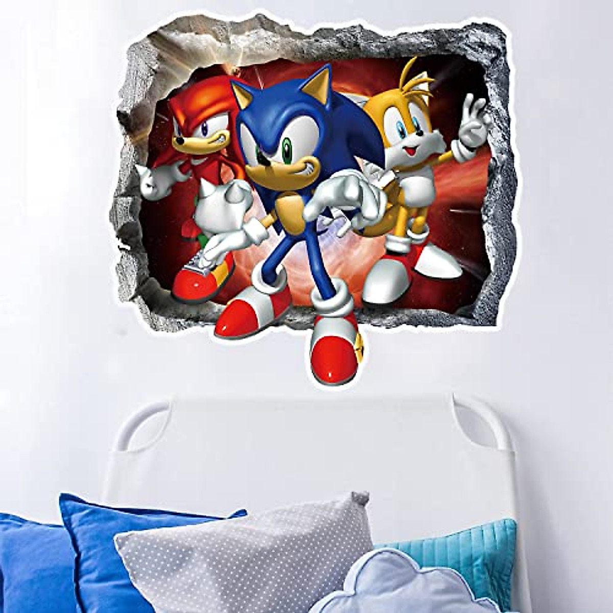 The Hedgehog Cartoon Wall Stickers for Kids Bedroom Decoration Background Wall Decals Home Decor