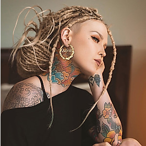 Fansilver 6Pairs Bamboo Earrings Set Hollow Casting Hip-Hop Large Bamboo Earring For Women Oversize Different Shape Gold Hoop Earrings Set Fashion Rapper Accessories Jewelry