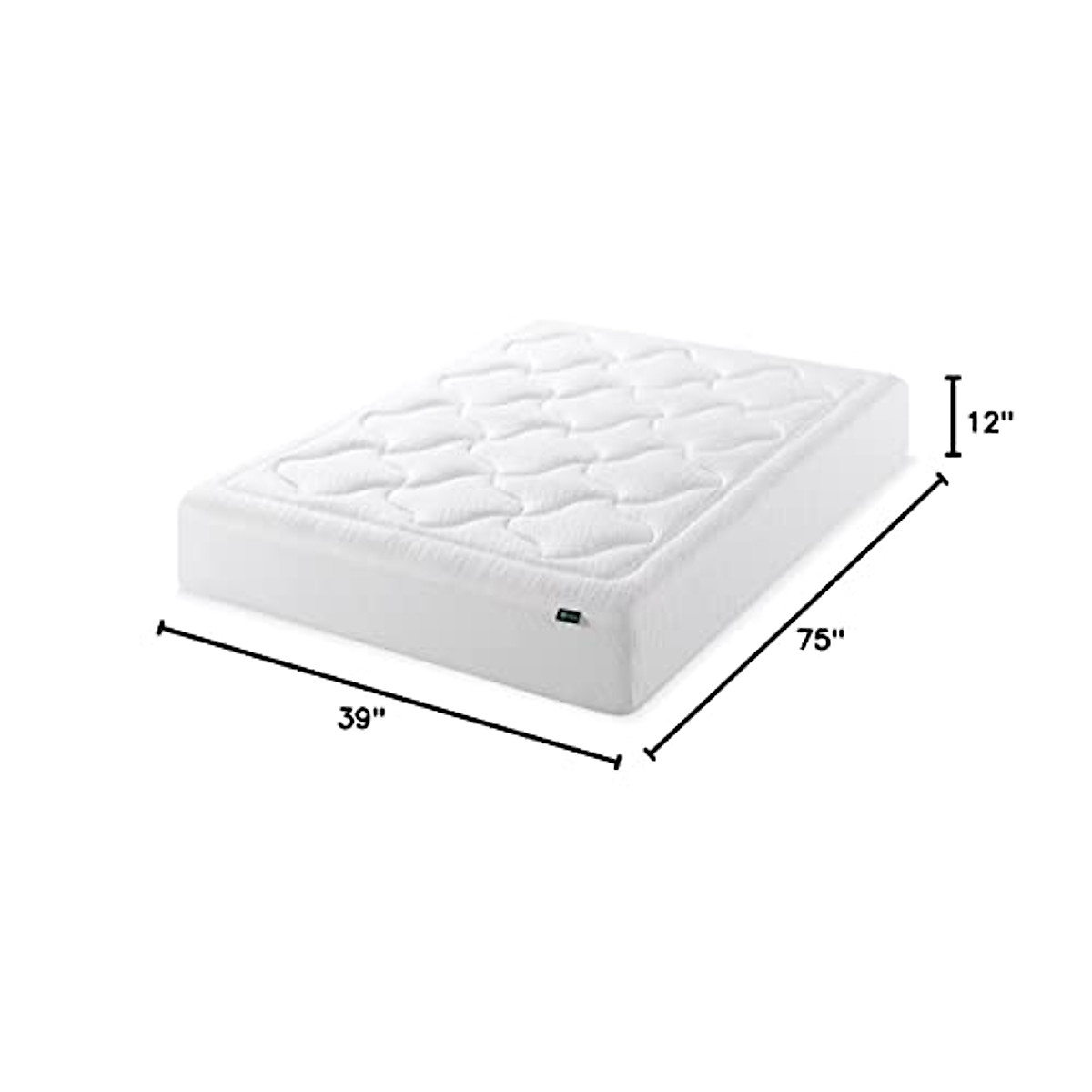 ZINUS 12 Inch Cloud Memory Foam Mattress / Pressure Relieving / Bed-in-a-Box / CertiPUR-US Certified, Twin