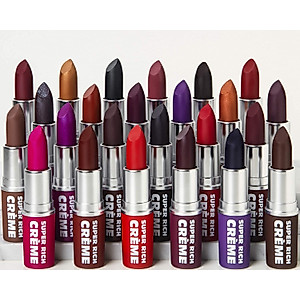 Ruby Kisses Super Rich Creme Lipstick, Hydrating Full Coverage Long Lasting Highly Pigmented Smooth Apply Lip Makeup for Women Men (Black Out)