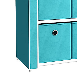 HOMEFORT 11 Drawer Dresser Chests of Drawers Toy Clothes Organizer Fabric Storage Cube Bins with Sturdy Metal Shelf for Bedroom Living Room