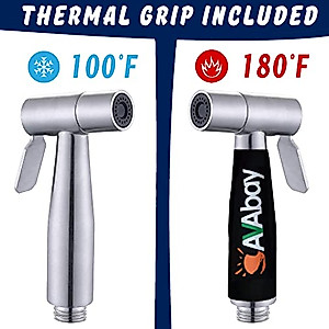 AVAbay Dual Mode Sprayer Head-Bidet Spray w/Chrome Finish - Cloth Diaper Shattaf - Pet Wash (Style 1)