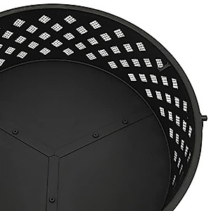 Outdoor Fire Pit Large Wood Burning Patio Backyard Firepit for Outside, for Camping Picnic Bonfire Garden Beaches Park, with Poker 26.8 "