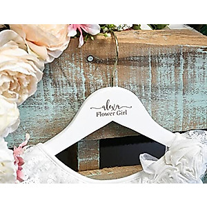 Personalized Bridesmaid Hangers Personalized Name Bride Hanger For Wedding Dress Wedding Favors Bridal Shower Gifts for Bride and Groom Hangers (White(White)