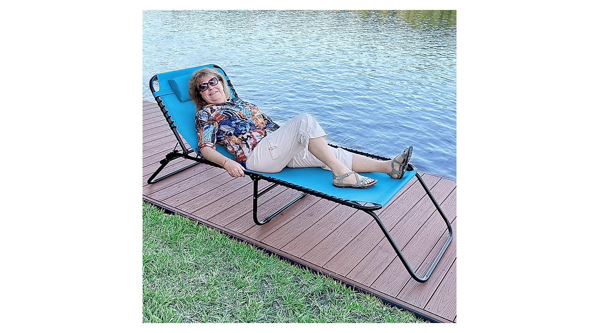 EZCHEER Oversized Folding Chaise Lounge – Comfort & Support