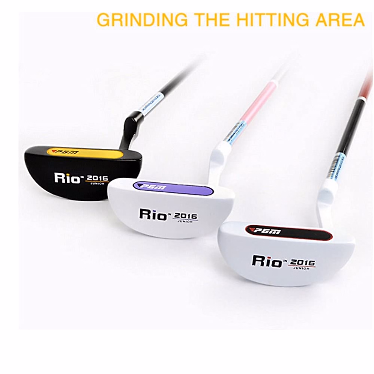 Kids Golf Putter Right Handed Stainless Steel Rio Beginners Practice Junior Golf Clubs for 3-12 Years 24''-28'' (White&Pink,8-12Y)