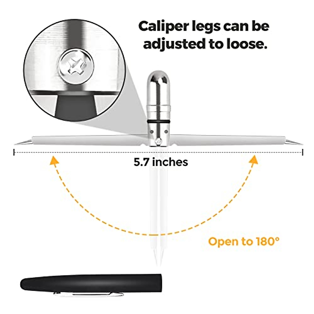 Ultrassist EKG Caliper Pen, ECG Calipers for Nurses, Black EKG Caliper Cardiology, Electrocardiogram Measuring Tool