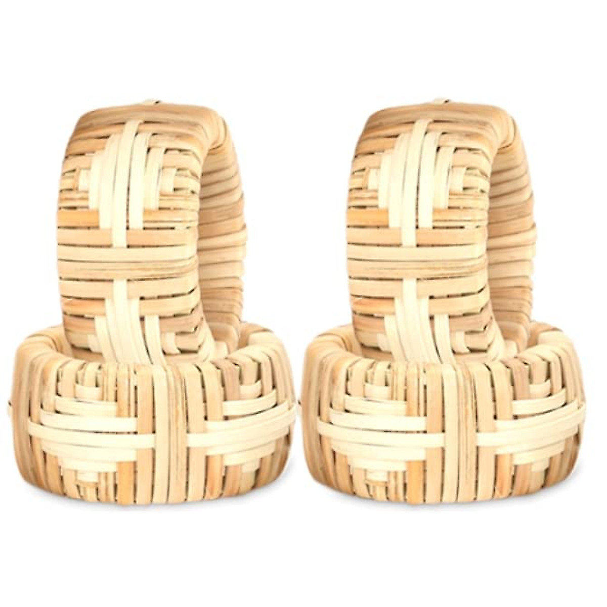 Napkin Ring Set of 4, Napkin Rings,Christmas Napkin Ring,Wedding Napkin Rings, Thanksgiving,Dining Napkin Rings with Plastic & Jute,Loving Napkin Ring- Natural White